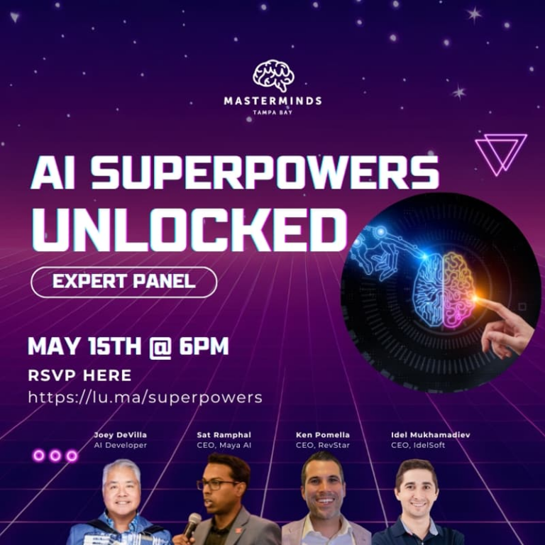Masterminds Tampa Bay presents AI Superpowers Unlocked: An Expert Panel - Tampa Bay Tech